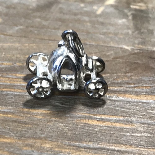 Cinderella Pumpkin Princess Carriage Charm Pendant .925 Sterling Silver ...