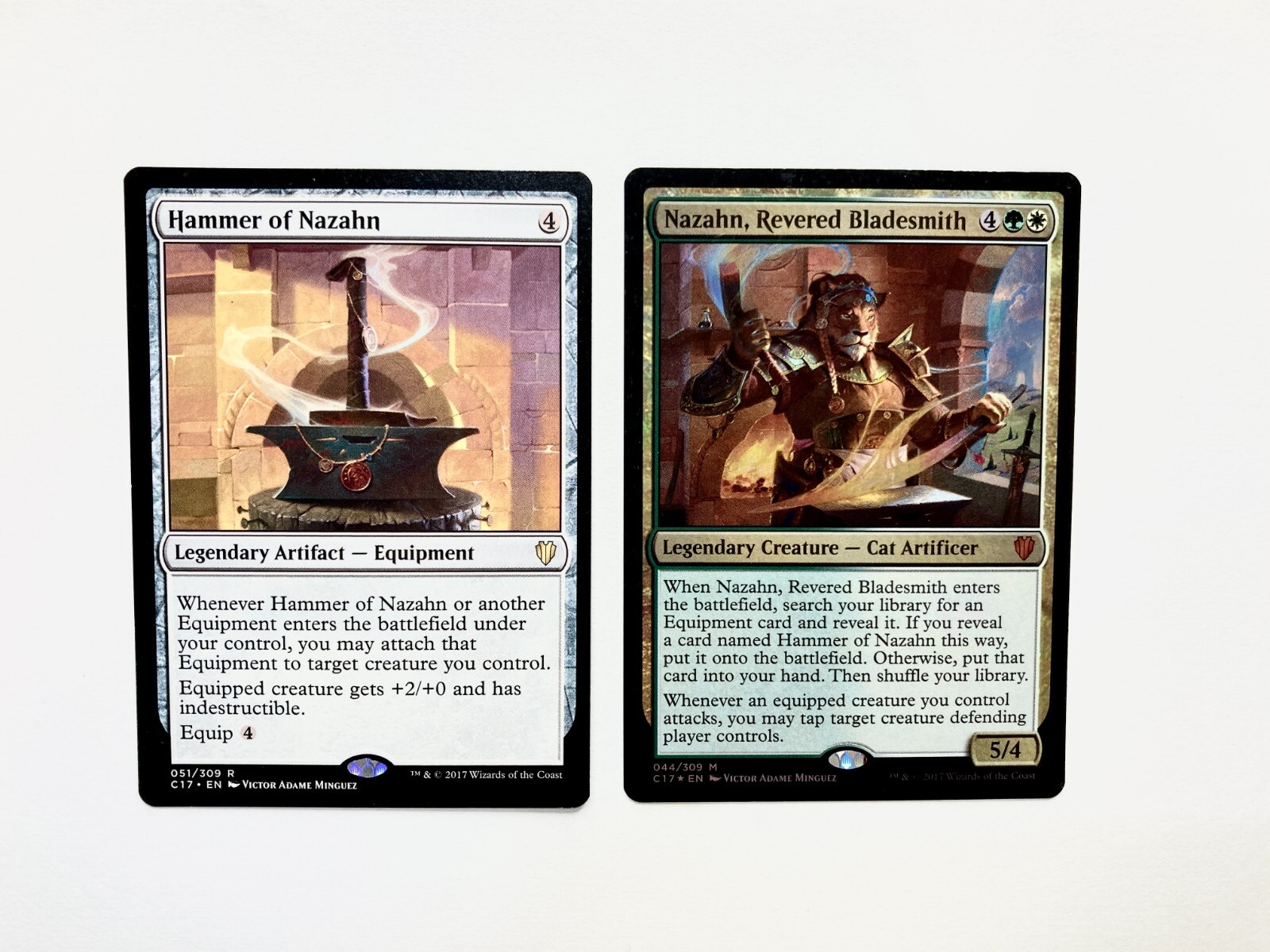 MTG set - Hammer of Nazahn + Nazahn, Revered Bladesmith (Foil ...