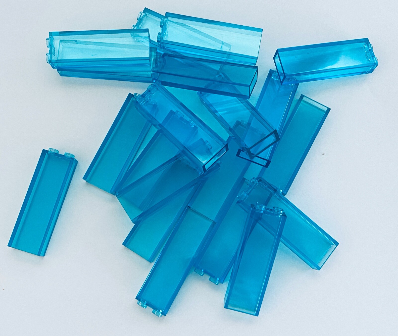 *NEW* Lego 1x2x5 Trans Light Blue Bricks Pillars 20 Pieces 35274 46212 ...