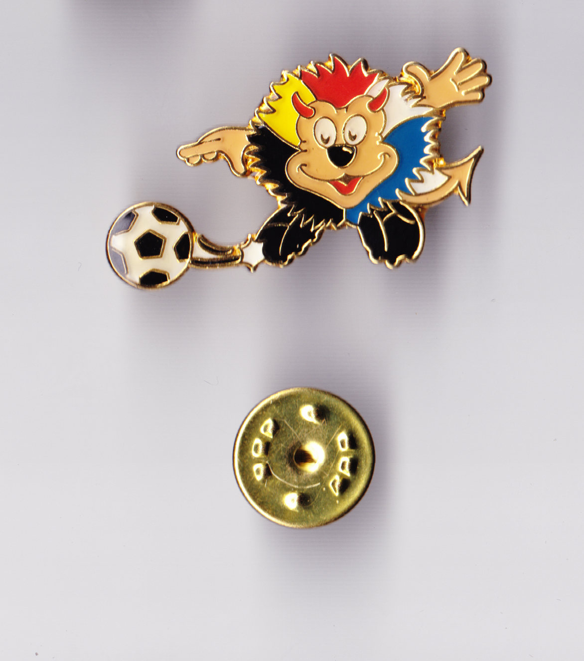EURO 2000 Netherlands Belgium UEFA football pin badge Benelucky Mascot ...