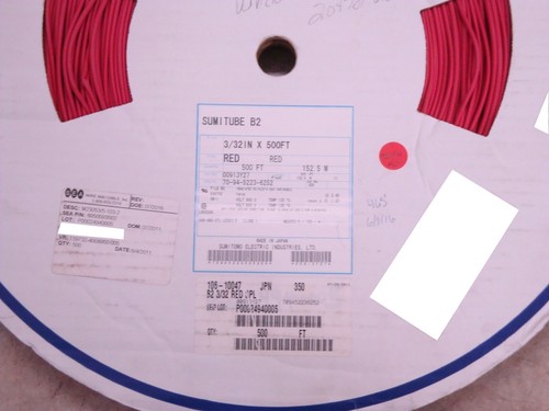 M23053/5-103-2 Sumitomo Electric Heat Shrink 3/32" Red 465' Series B2 ...