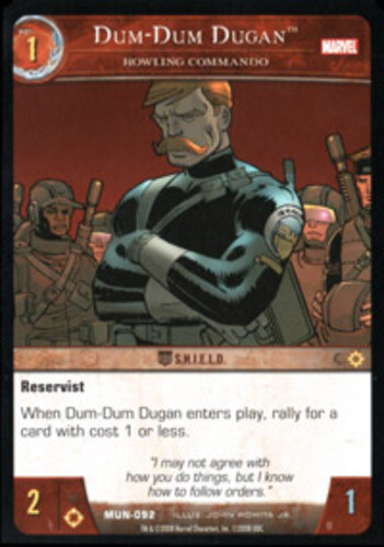VS System: Dum-Dum Dugan, Howling Commando - Foil [Played] Marvel ...