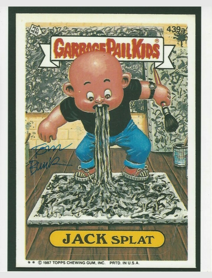 JACK SPLAT Signed Print w/COA (Tom Bunk) GARBAGE PAIL KIDS GPK ART RARE ...