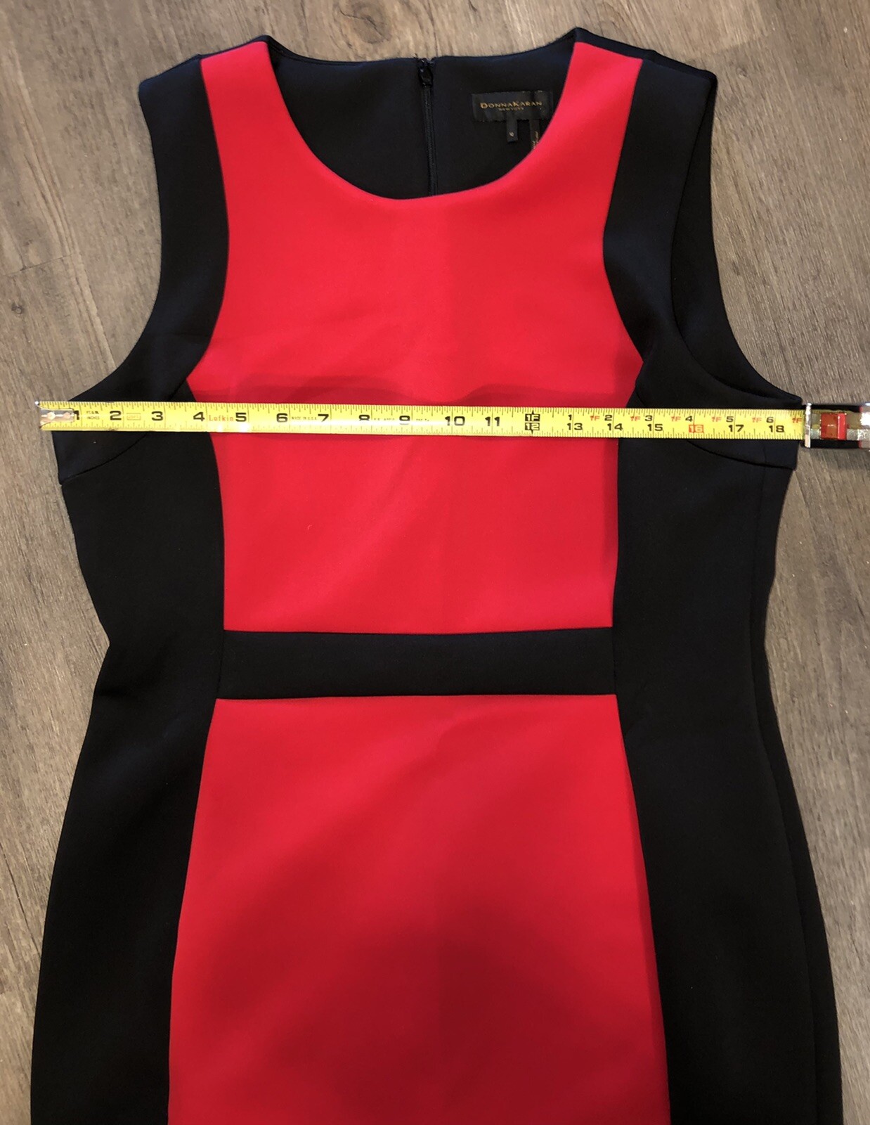 DKNY Women’s Black And Red Color Block Sheath Dress J… - Gem