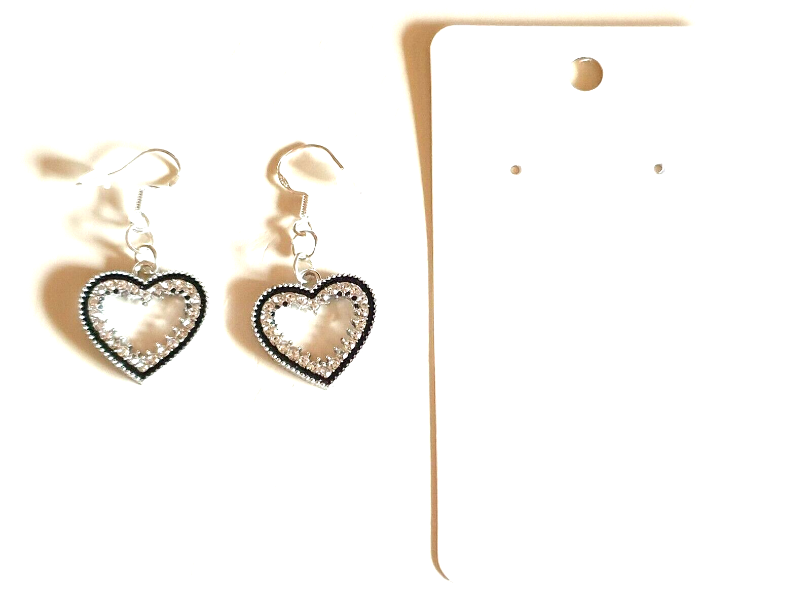 Sweet Crystal Heart 925 Sterling Silver Plated Earrings | eBay