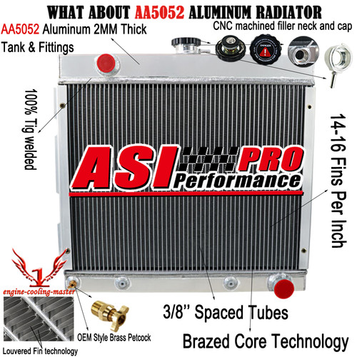 4 Row Radiator for 1970-1972 1971 Dodge Dart Plymouth Duster Valiant 5 ...