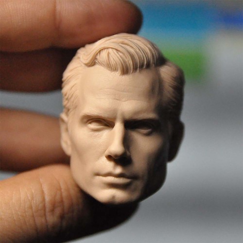 1/6 Scale Unpainted Superman Clark Kent Henry Cavill Head Carving Model ...