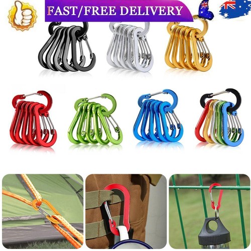 12pcs Mountaineering Buckle Small Carabiner Clips Fishing Climbing ...