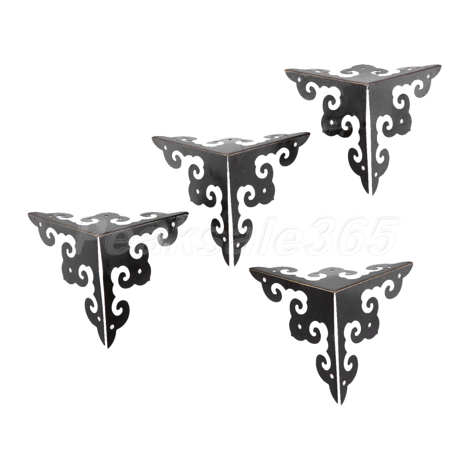 4pcs 50mm Antique Wood Box Feet Leg Corner Protector Guard Crafts Decor ...