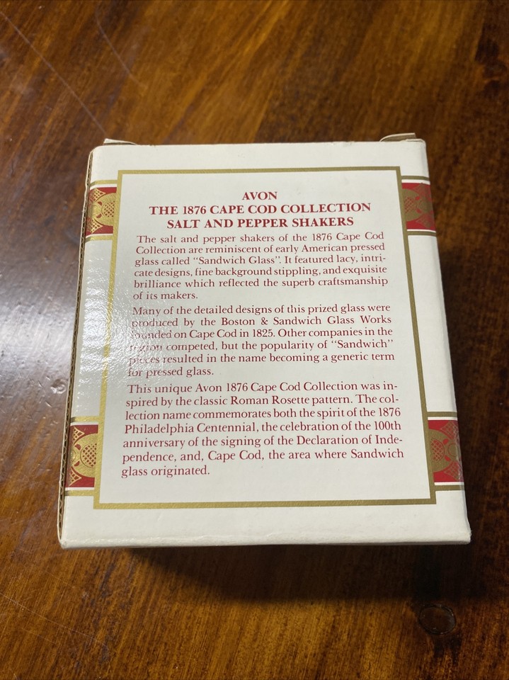 Avon 1876 Cape Cod Collection Ruby Red Glassware Set Salt & Pepper ...