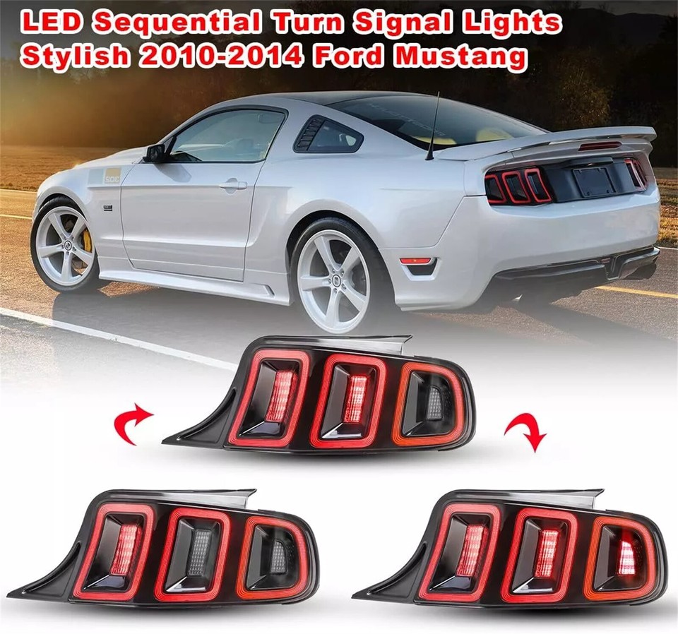 Fit For Ford Mustang 2010-2014 LED Tail Light Assembly Rear Lamps Right ...