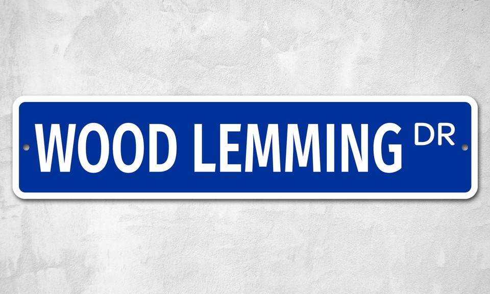7824 SS Wood Lemming 4" x 18" Novelty Street Sign Aluminum | eBay