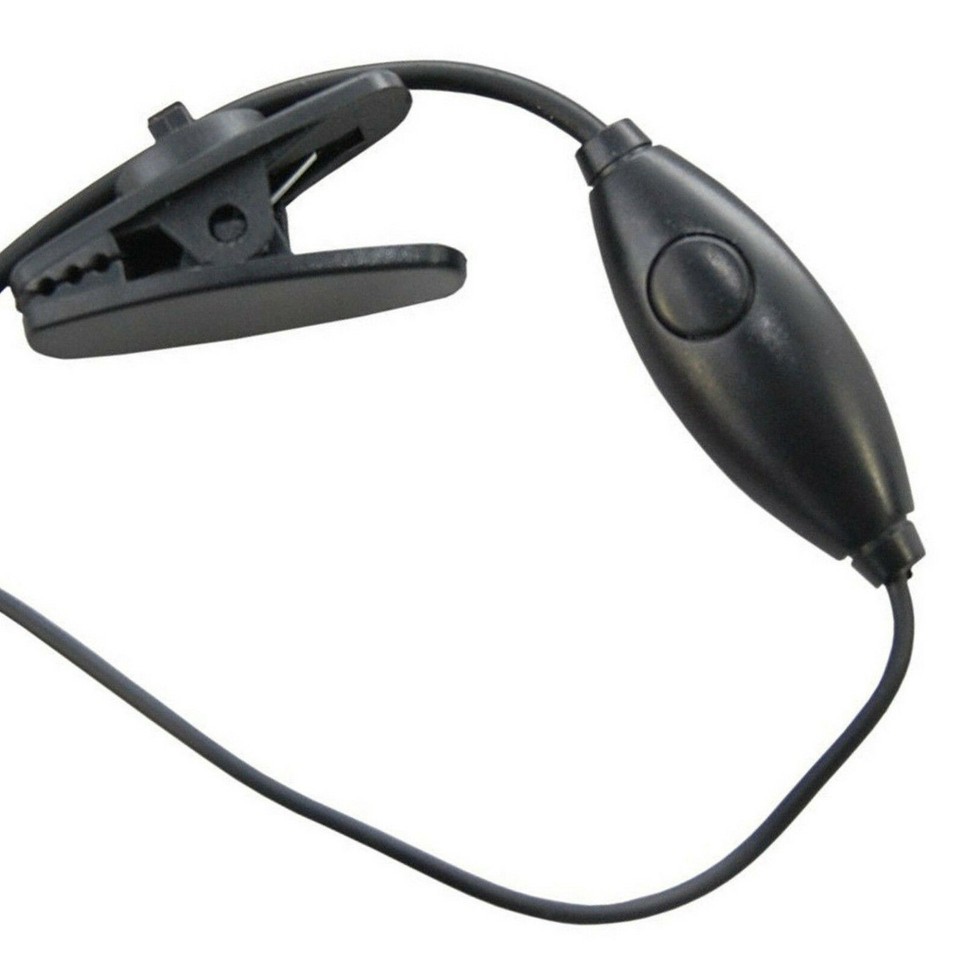 4x HQRP External Ear Loop 2Pin Headset PTT Mic for Motorola Series ...