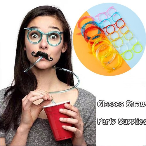 Hot Soft PVC Funny Toy Glasses Straw Party Supplies Drinking | eBay