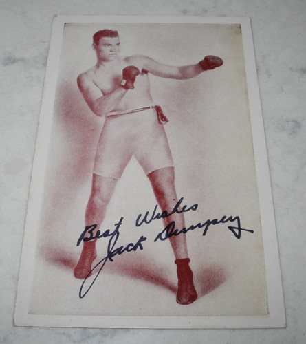 1935-74 Boxing Jack Dempsey's Bar Restaurant Postcard Auto Heavyweight ...