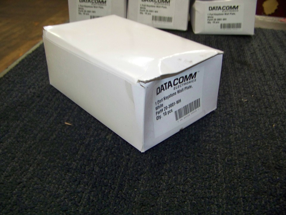 Data Comm Electronics 1 Port Keystone Wall Plate White 10 ea. 20-3001 ...