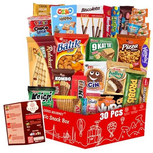 International Snack Box, 30 Pcs Premium Foreign Rare Snack Food Gifts ...