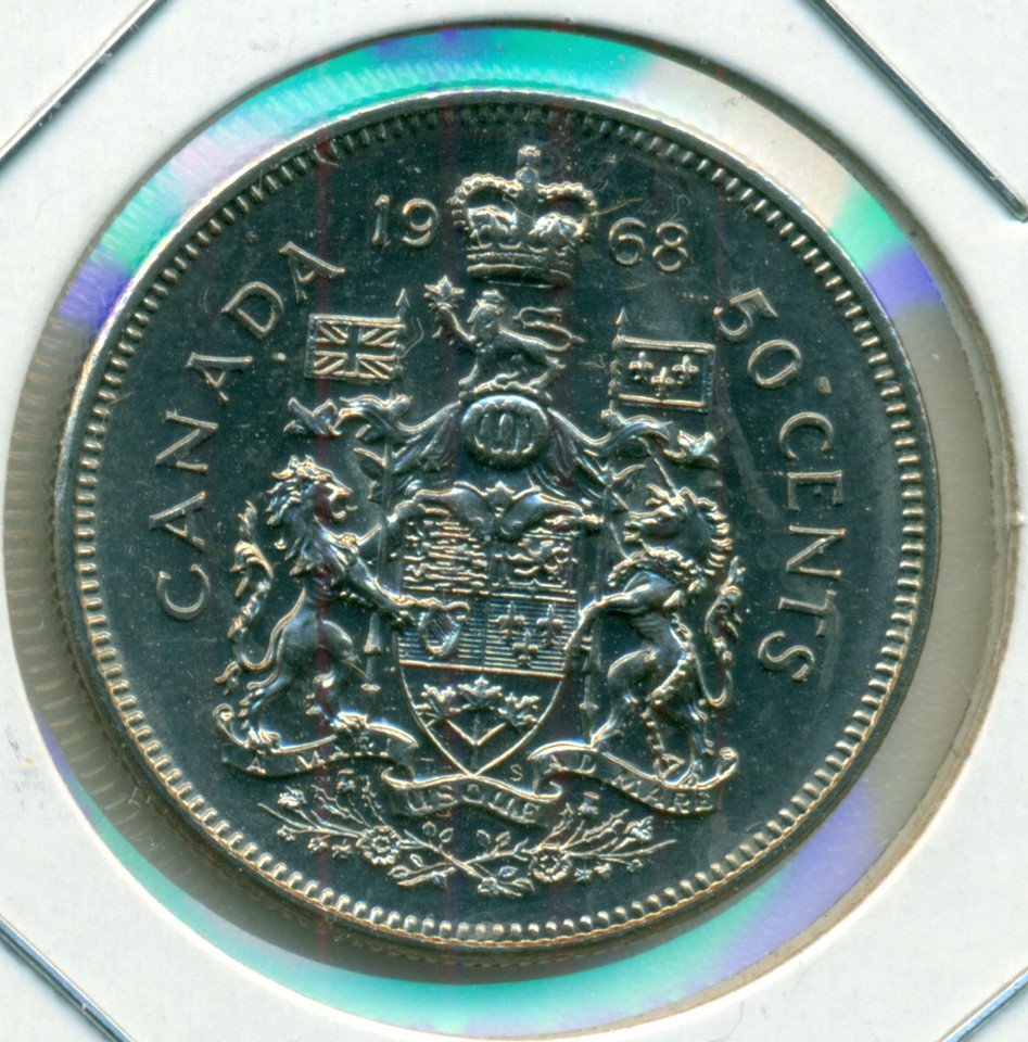 1968 CANADA FIFTY CENTS, BRILLIANT UNCIRCULATED, GREAT PRICE! | eBay