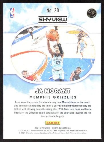 2132F 2021-22 Hoops #20 Ja Morant Skyview | eBay