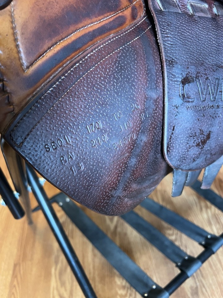 17” CWD SE01 2C calf skin leather Brown English Saddle | eBay