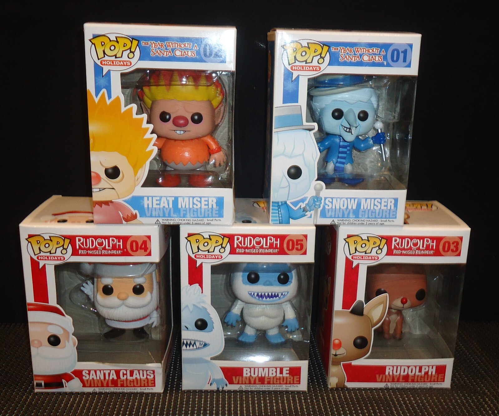 FUNKO POP! #01 SNOW MISER #02 HEAT MISER #03 RUDOLPH #04 SANTA #05 ...