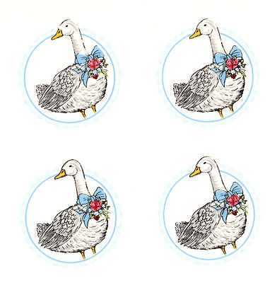 Ceramic Decals Country Goose Blue Bow 1.25 inch Lot/18 | eBay