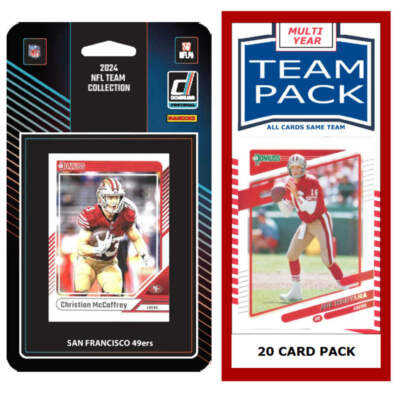 San Francisco 49ers 2025 2024 2023 Team Pack 20 Cards Montana + 2024 ...
