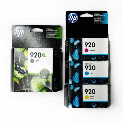 HP 920XL 920 Ink Cartridge 4 Pack for Officejet 6000 6500 7000 7500 ...