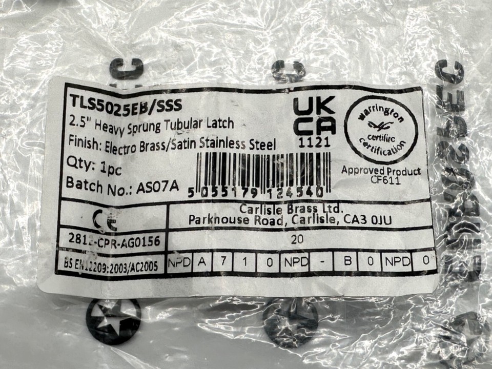 Tubular Latch Jig Router Template for EUROSPEC TLS5025/30/40 Heavy ...