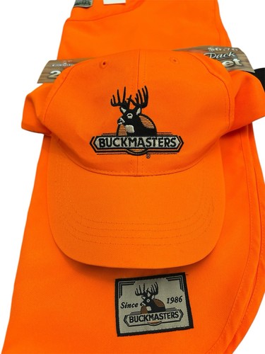 Buckmasters 2 Piece Vest & Hat Set Orange One Size New | eBay