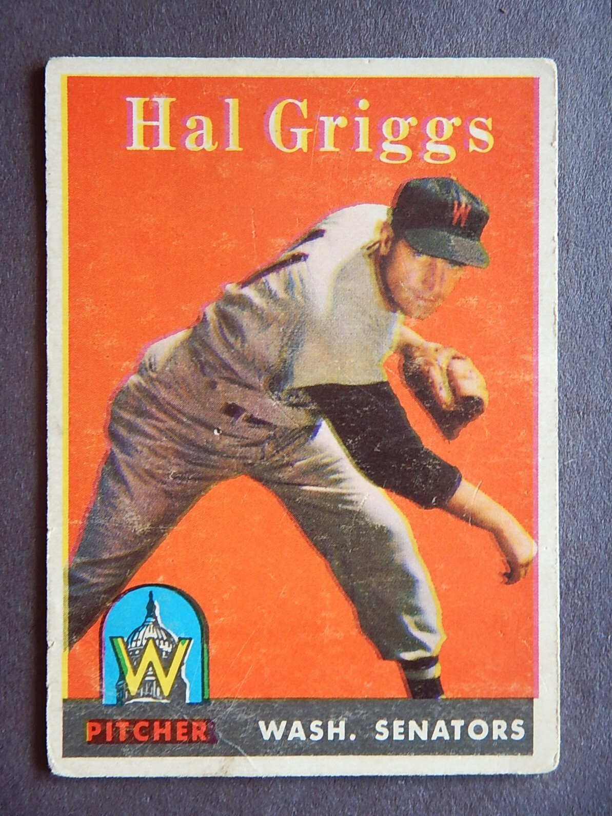 Hal Griggs #455 Topps 1958 Baseball Card (Washington Senators) *G | eBay