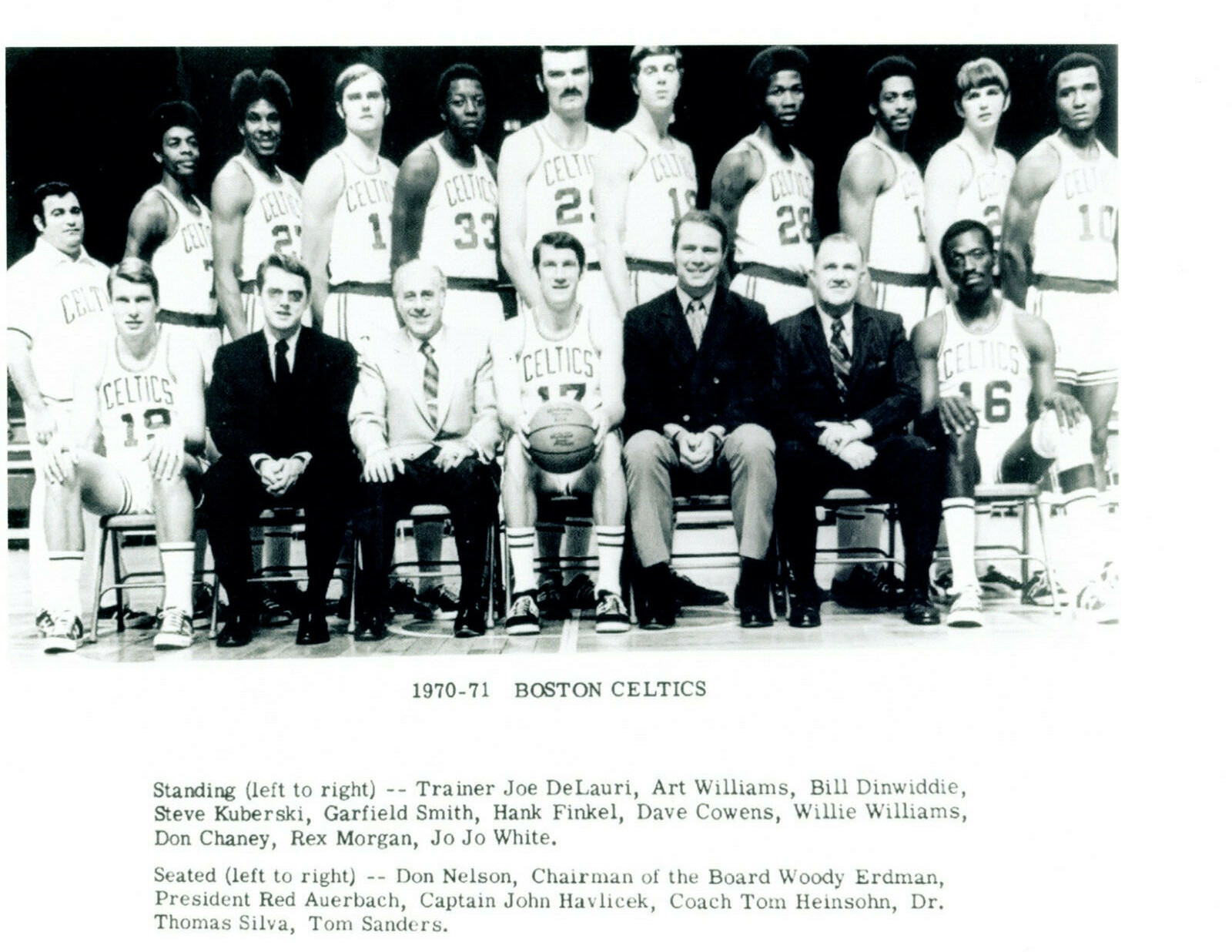 1970 1971 BOSTON CELTICS 8X10 TEAM PHOTO BASKETBALL NBA HAVLICEK NELSON ...