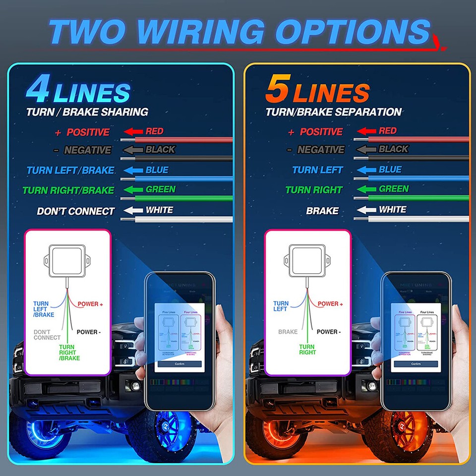 4X Car 15.5'' RGB LED Wheel Ring Rim Lights Kit APP Bluetooth for Chevy ...