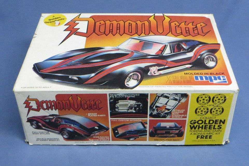 Rare 1982 MPC 1:25 Scale Model Kit DEMON VETTE Corvette Open Box ...