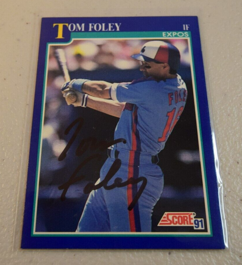 Tom Foley 526 Score 1991 MLB Baseball Trading Card AUTOGRAPHED | eBay