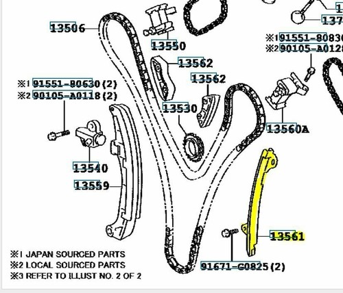 Genuine OEM Toyota LEXUS 13561-31021 DAMPER, CHAIN VIBRATION NO.1 ...