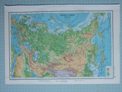 1943 Mappa Sovietico Unione Mongolia Iran Corea | eBay