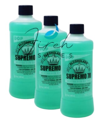 3 X Supremo 70 DOP 12 Oz Mentholated Bay Rum Alcholado Alcoholado | eBay