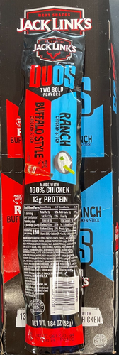 Jack Link's Buffalo & Ranch Chicken Duos Sticks 10ct - Game Day Snack 1 ...