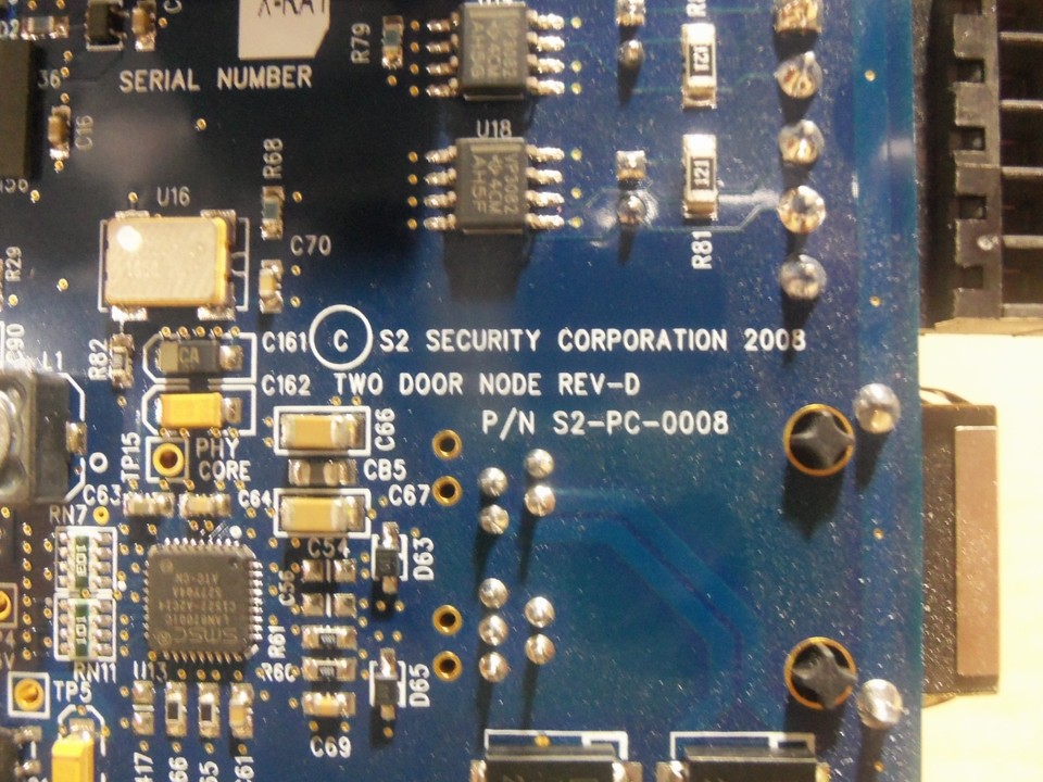 S2 SECURITY S2-PC-0008 TWO DOOR NODE CIRCUIT BOARD CARD LENEL FIRE ...