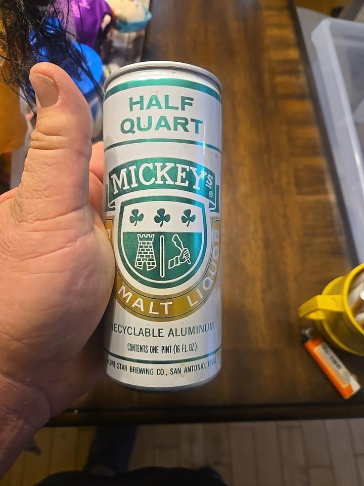 Mickrys Malt Liquior Half Quart Beer Can Bank Wowza | eBay