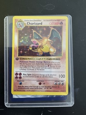 Pokémon TCG Charizard Base Set 4/102 Holo Unlimited Card Fan Art ...