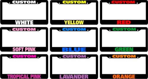 lot-of-2-custom-personalized-license-plate-frame-color-ebay