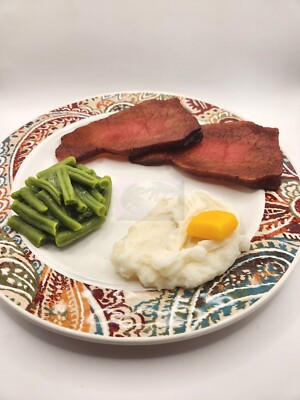 Fake Roast Beef Dinner, Wax, Fake Food, Props, Green Beans , Mashed ...