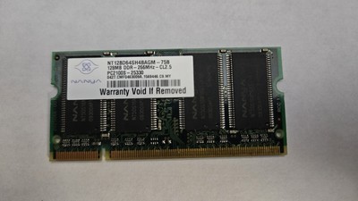 Nanya 128MB DDR-266MHZ PC2100S-25330 NT128D64SH4BAGM-75B Laptop RAM | eBay