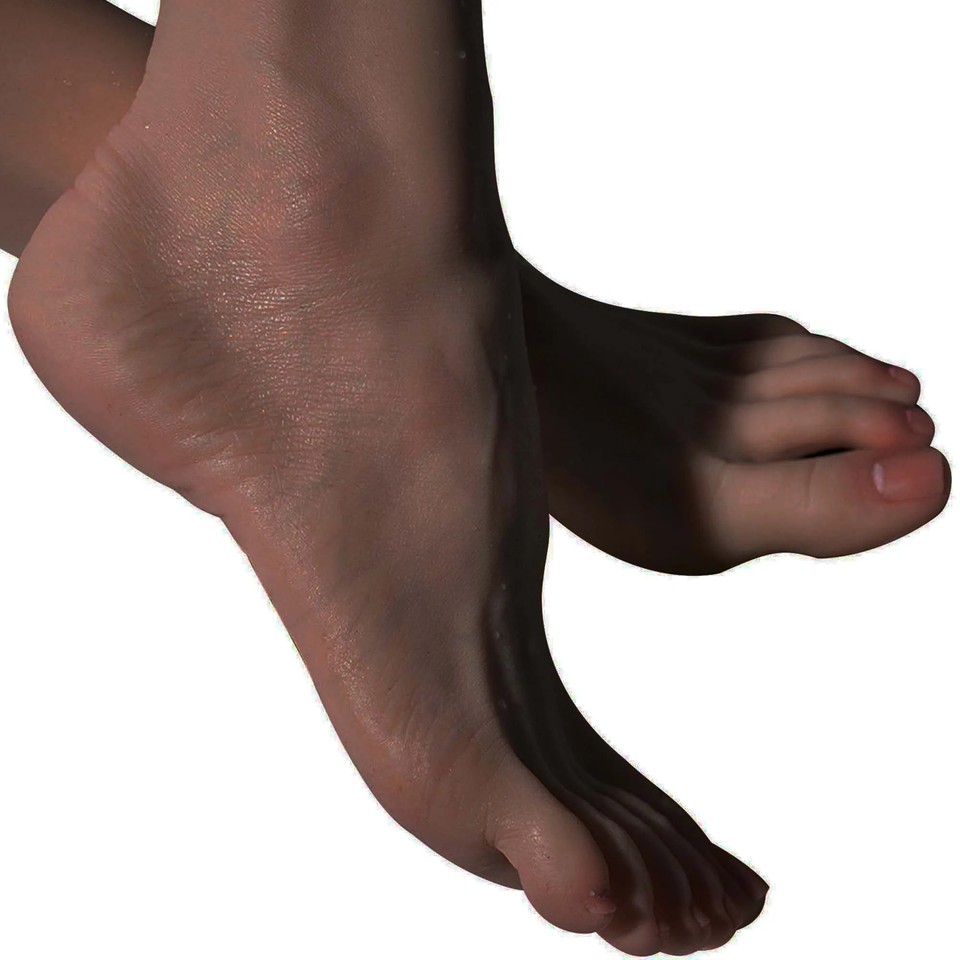 A Pair Silicone Feet Model Realistic Fake Foot Female Mannequin Display ...