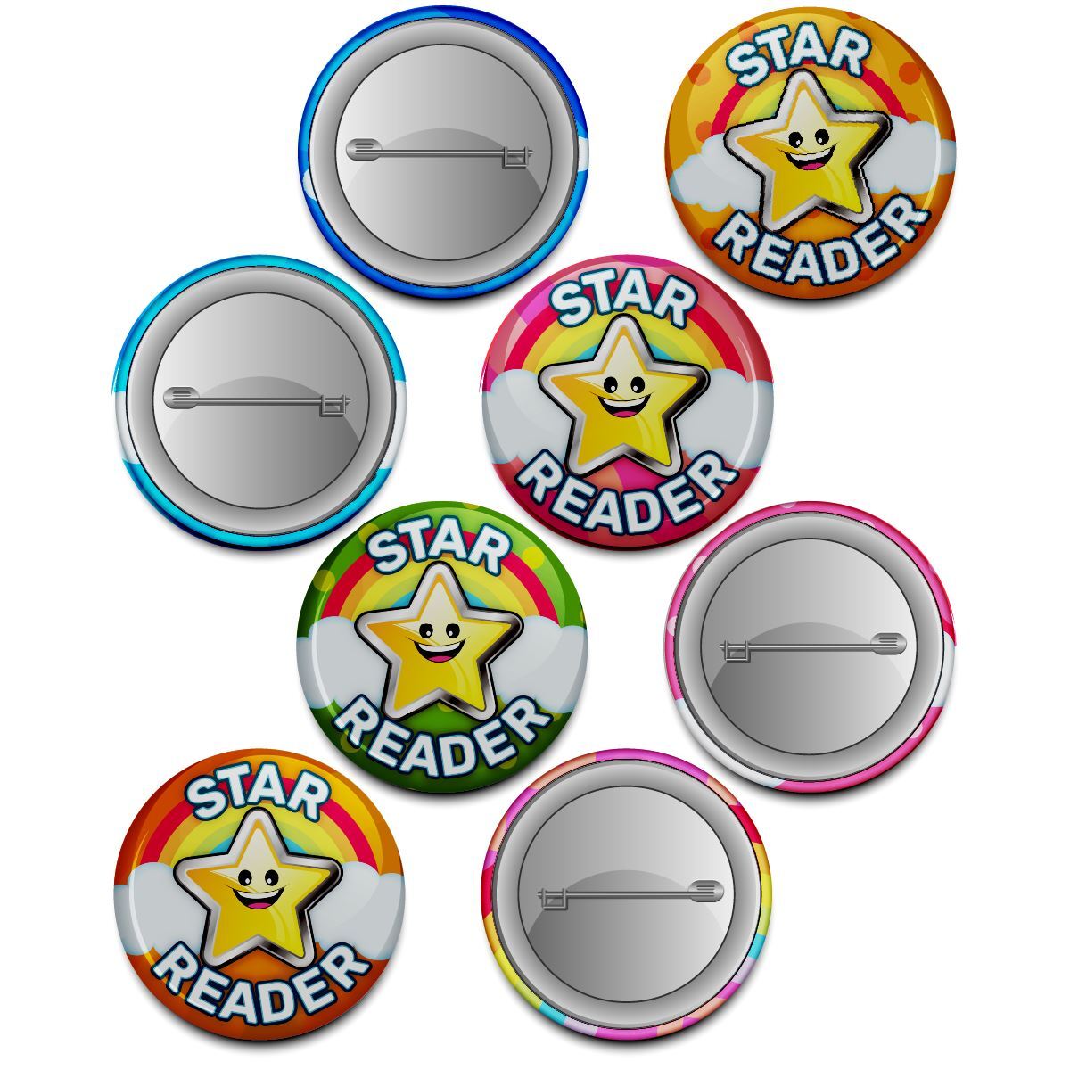 Star Reader Reward Button Badges (Pack of 20 Pin Badges - 38mm) | eBay UK