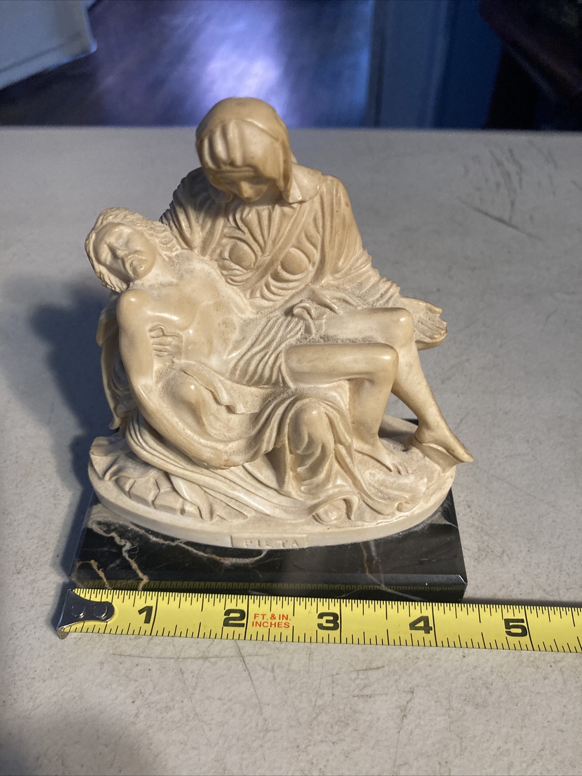 Vintage Pieta Statue Signed G Ruggeri Jesus Mary Marble Easter Art | eBay