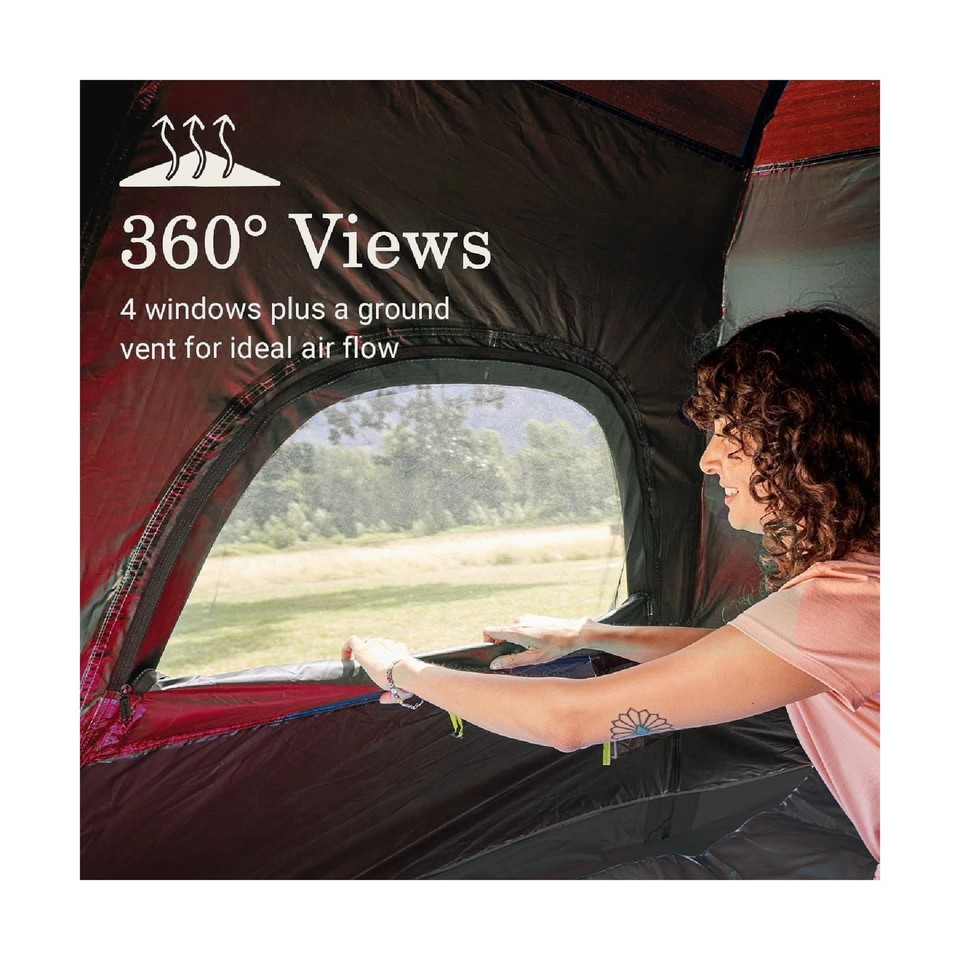 3/4 Person/6 Person Camping Tent Fast Cabin Tent with Instant Setup ...