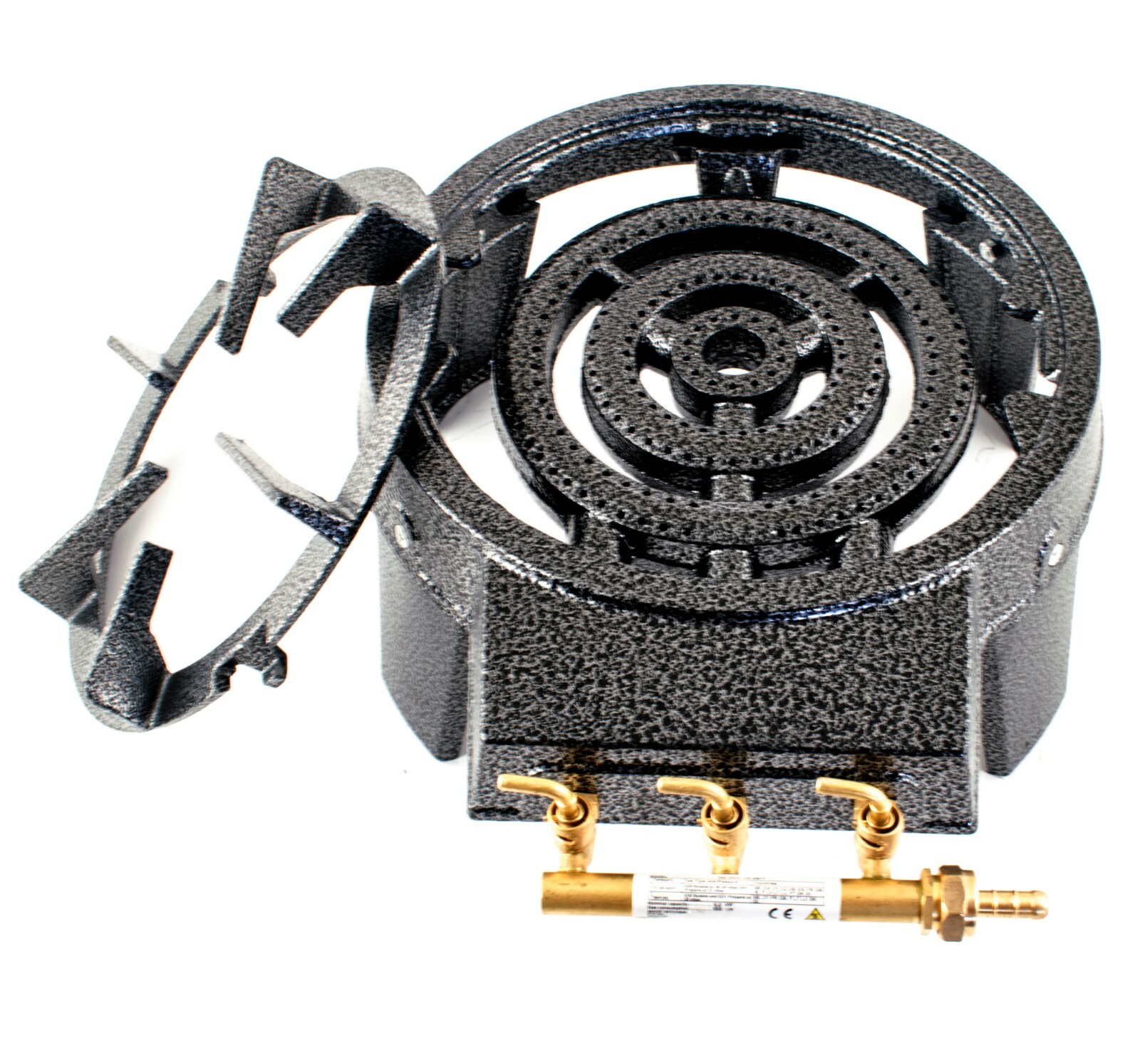 Triple Gas Boiling Ring 3 Cast Iron Burner Large Cooker Stove 9kW ...